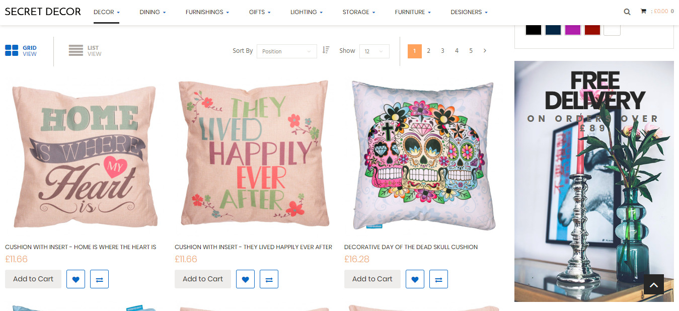 Secret Decor Website Design - Primal Space