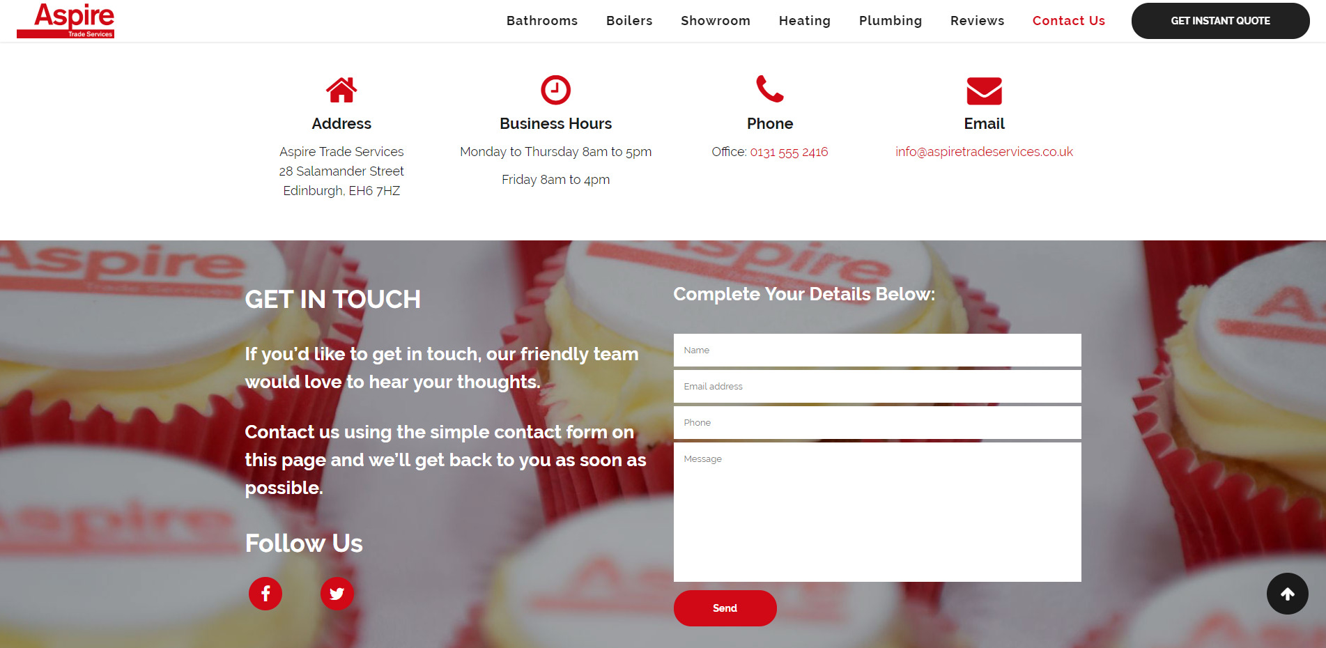 Aspire Trade Service Website Design - Primal Space