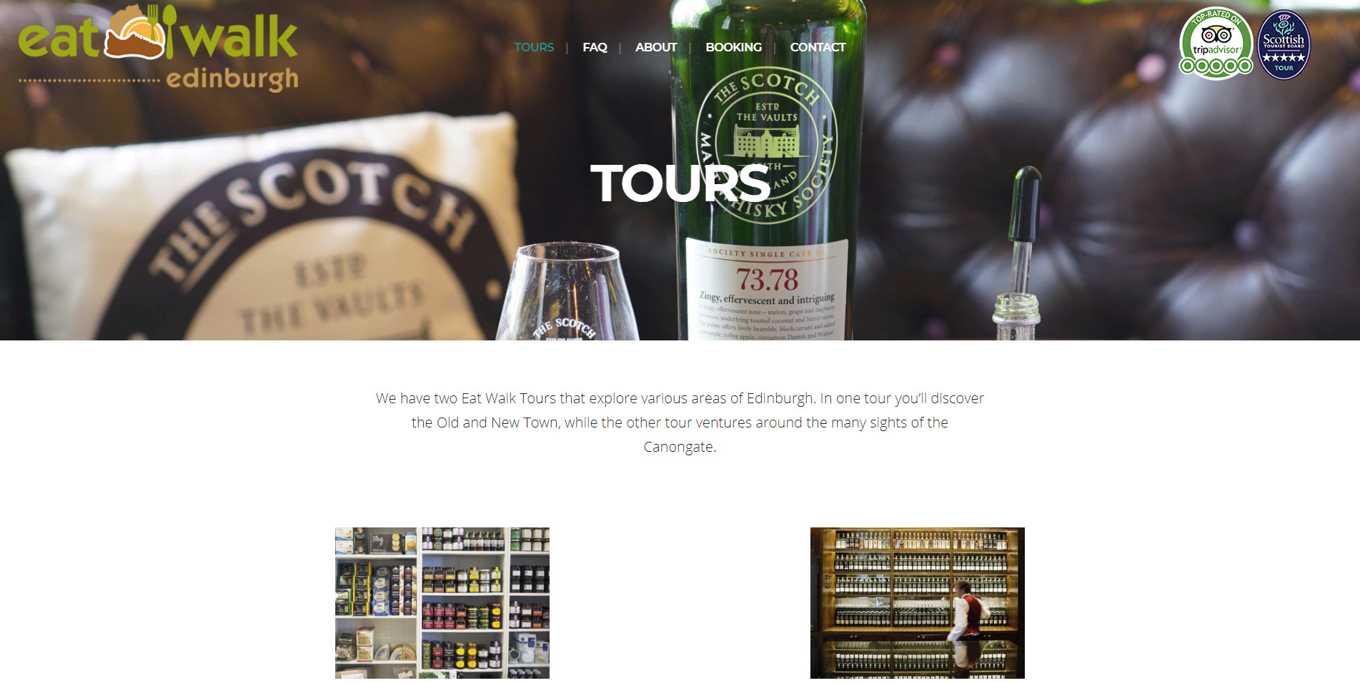 Eat Walk Edinburgh Website Design - Primal Space
