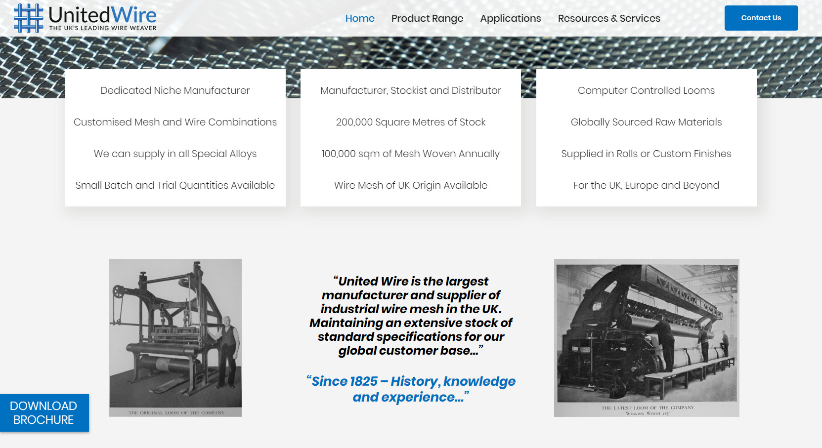 United Wire Website Design - Primal Space | Edinburgh Website Design