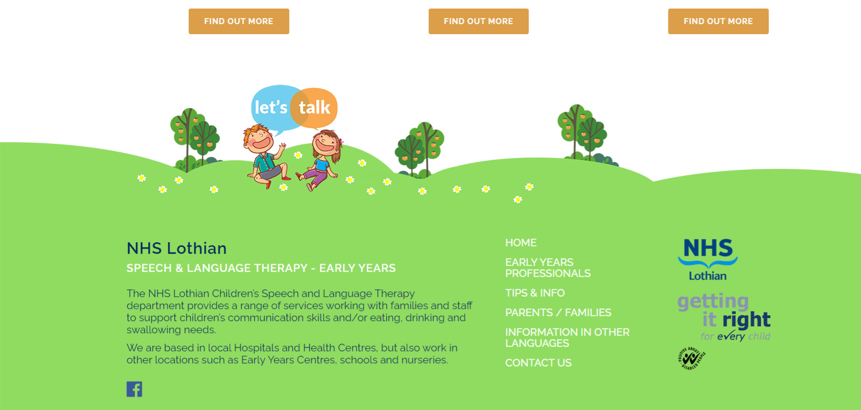 NHS Lothian Website Design | Let's Talk NHS Lothian Wesbite Design